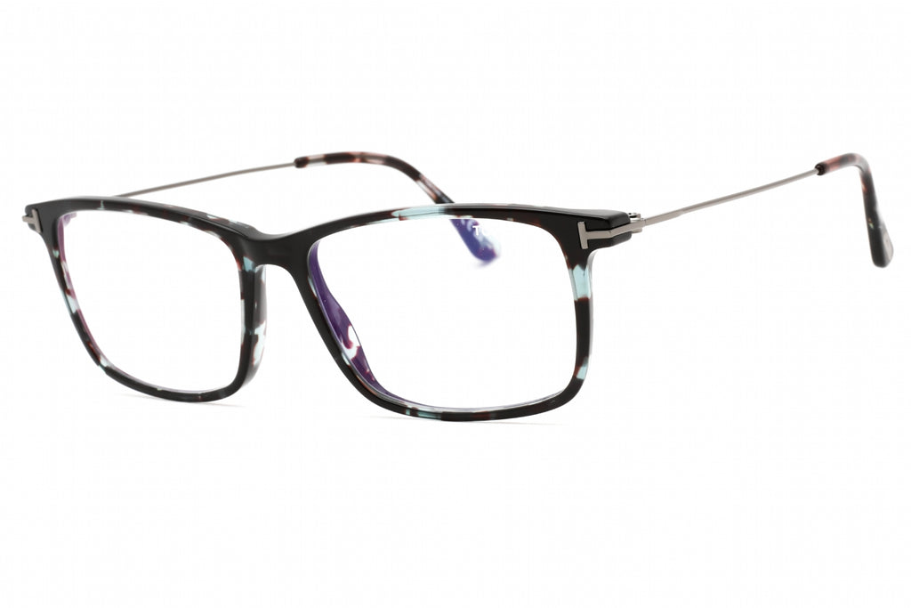 Tom Ford FT5758-B Eyeglasses Colored Havana/Clear/Blue-light block len ...